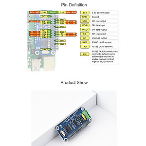 RS485 CAN HAT Stably Long-Distance Communication Functions UART Controlled SPI Interface for Raspberry Pi Zero W WH 2 3 4 Model B B+ @XYGStudy