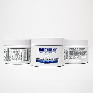 Beverly Hills MD Dermal Repair Anti-Aging Supplement - Hyaluronic Acid, Collagen, Vitamins for Smooth, Plump Skin