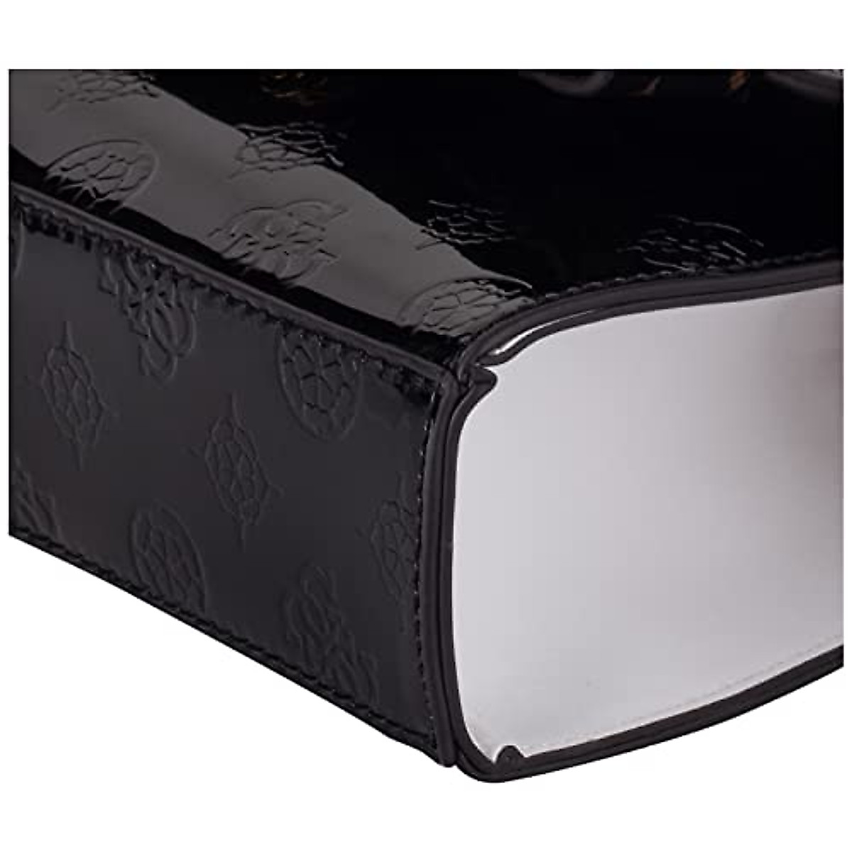 GUESS womens Zira Mini Crossbody Flap, Mocha Logo/Black, one size US