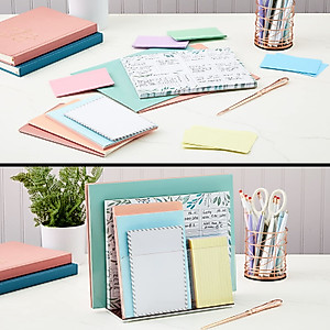 Clear Acrylic File Organizer with 2 Slots, Office Desk Paper, Mail, and Letter Sorter (9 x 5 x 7 in)