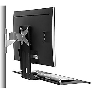 Mount-It! Monitor and Keyboard Wall Mount, Standing Workstation VESA Keyboard Tray Platform, 26 Inch Wide Platform with Surface for Mouse Pad (MI-7917)