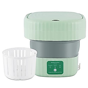 Meticuloso Portable Washing Machine, Foldable Mini Washer, Small Washer for Underwear, Socks, Baby Clothes, Towels, Delicate Items, in Apartment, Dorm, Camping, Trips and RVs