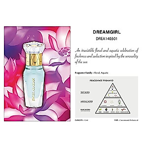 Swiss Arabian Dream Girl For Women - Luxury Products From Dubai - Long Lasting Personal Perfume Oil - A Seductive, Exceptionally Made, Signature Fragrance - The Luxurious Scent Of Arabia - 0.4 Oz