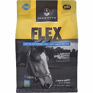 Majesty's Flex Wafers - Superior Horse / Equine Joint Support Supplement - Glucosamine, MSM, Chondroitin, Yucca, Vitamin C - 60 Count (2 Month Supply)