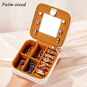 Yesteel Initial Jewelry Case Jewelry Organizer Jewelry Boxes for Traveling, Best Friends Birthday Gifts for Women Gifts for Friends Female Initial N