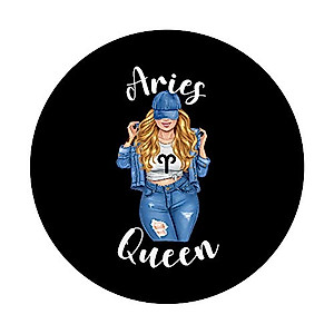 Streetwise Aries Queen Blonde Sexy March April Girl Womens PopSockets Swappable PopGrip