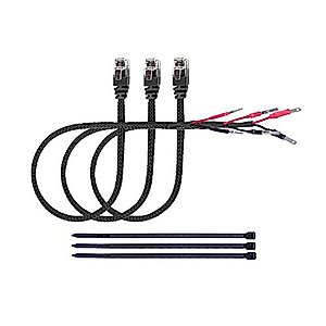 Xislet 15" Radar Detector Hardwire Power Cord Mirror Wire Plug Tap Compatible with Escort Valentine One Uniden Beltronics with Inline Fuse Mount RJ11 - Set of 3