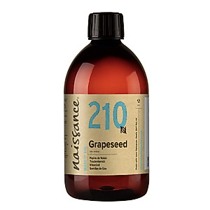 naissance Grapeseed Oil 16 fl oz Pure & Natural, Vegan, Hexane Free, Non GMO - Ideal for Aromatherapy and as a Massage Base Oil - Natural Moisturizer and Conditioner for Hair & Skin