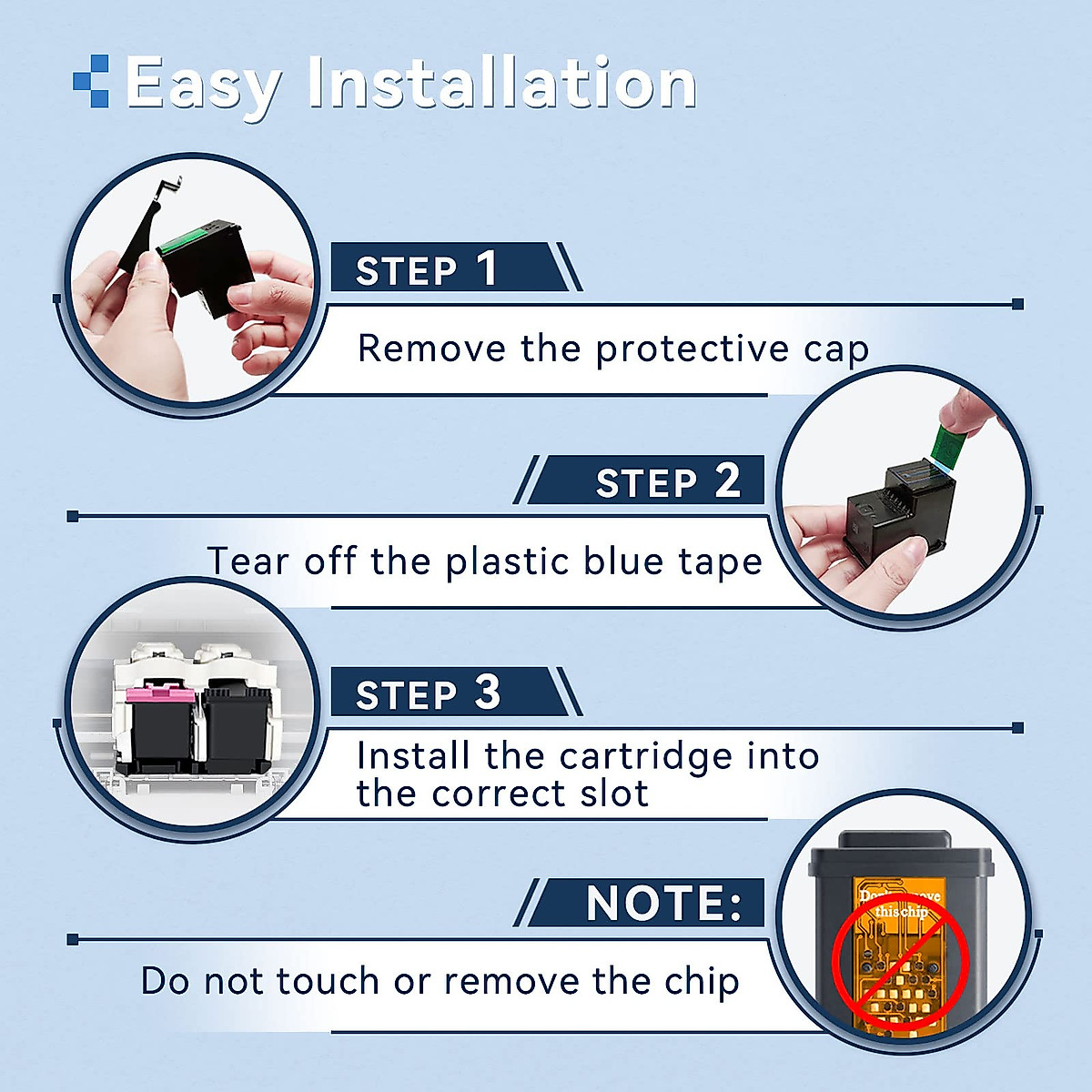 64XL Ink Cartridges Black and Color for HP 64XL Ink Cartridge Combo Pack Replacement for HP 64 Ink fit for Envy Photo 7855 7858 7155 7120 7800 6252 6255 7158 7100 7164 Tango Series Printer (2 Pack)