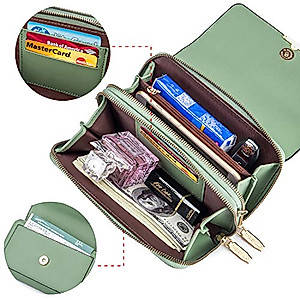 Roulens Small Crossbody Bag for Women,Cell Phone Purse Women's Shoulder Handbags Wallet Purse with Credit Card Slots