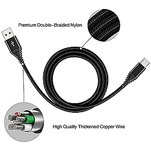 USB Type C Charger Cable 6FT+10FT,3A Fast Charge Charging Cord for Moto G Power 2022 2021 2020/G Stylus 5G,G Fast,G Play,G7 Play,Motorola One 5G Ace/Fusion+/Edge Plus,Z4 Z3,G100,LG K92 K51 Q70 Velvet