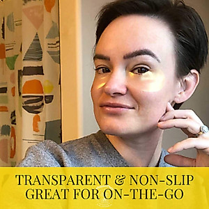 Doppeltree All Natural Caffeine Under Eye Patches & Hydrogel Masks (60 Pads) - Anti Aging Treatment for Crow Feet, Puffiness, Wrinkles, Dark Circles- Formulated in San Francisco