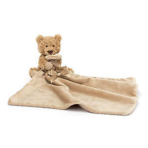 Jellycat Bashful Fudge Puppy Soother, 13.5 inches | Security Blanket & Lovey for Babies | Baby Gift