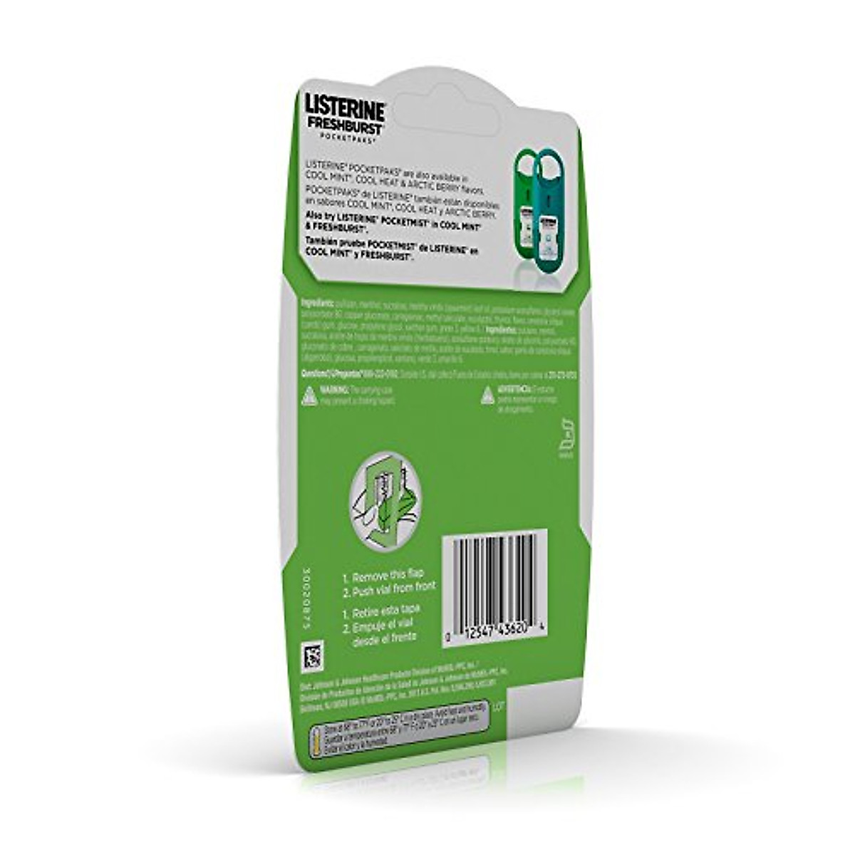 Listerine PocketPaks Breath Strips, Fresh Burst, 72 Count (Pack of 2)