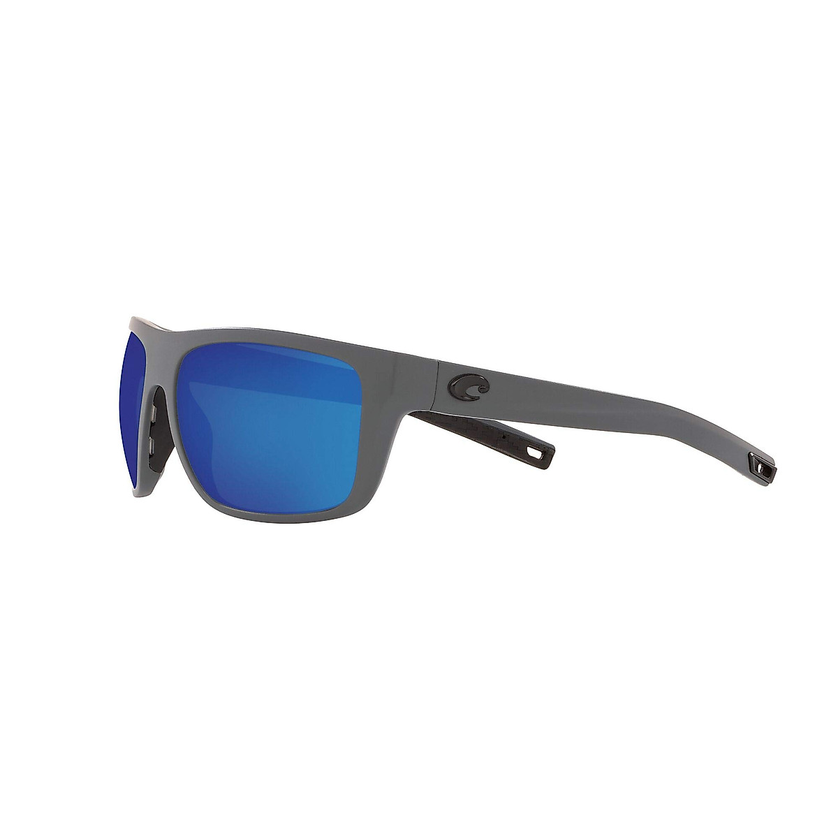 Costa Del Mar Mens Broadbill Square Sunglasses, Matte Grey/Blue Mirrored Polarized-580G, 61 mm
