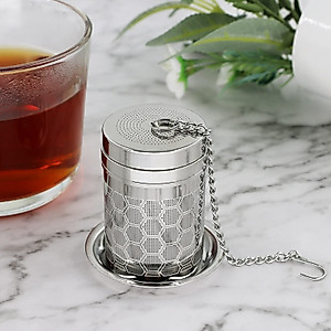 Tea Infusers for Loose Tea, (2 Pack) 18/8 Stainless Steel Tea Strainer Set, Extra Fine Mesh Tea Steeper for Brew Tea, Spices & Seasoning