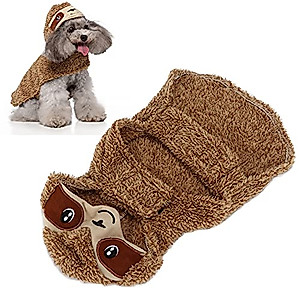 Halloween Pet Hoodie Costume, Pet Halloween Suit Sloth Style Dog Halloween Costume Cat Halloween Costume Fancy Dress for Dogs and Cats