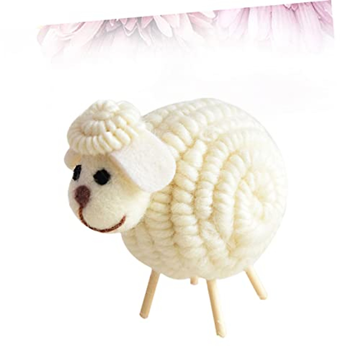 ifundom Cake Decoration Hand Made Felt Sheep Christmas Tree Hanging Sheep Mini Lamb Christmas Desktop Adornment Ornament Sheep Dining Table Decor Bamboo Christmas Socks Mutton White
