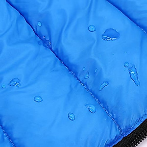 Didog Winter Small Dog Coats,Waterproof Jackets with Harness & D Rings, Warm Zip Up Cold Weather Coats for Puppy & Cats Walking Hiking,Blue,Chest: 13"