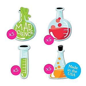 Big Dot of Happiness Scientist Lab - Beaker Test Tube Decorations DIY Baby Shower or Birthday Party Essentials - Set of 20