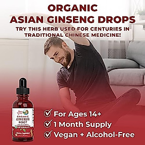 MaryRuth Organics Herbal Supplement Drop, Antioxidant, Boost Energy, Pack of 1, Ginseng Root for Vitality, Supports Focus and Endurance, Vegan, Non-GMO, Gluten Free, 1 Fluid Ounces