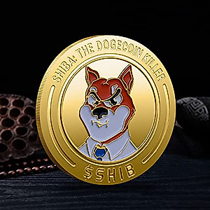NA Shiba Inu Dogecoin Coin, Shiba Shib Token Coins, Physical Akita Shiba Inu Coins Set of 2