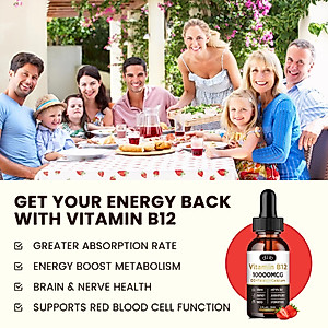 dilib Vitamin B12 Complex 10000 mcg | Vegan Triple Liquid B-12 Drops Sublingual Supplement | Methylcobalamin & Adenosylcobalamin & Hydroxo Blend for Long-Lasting Energy and Healthy Metabolism(2 Pack)