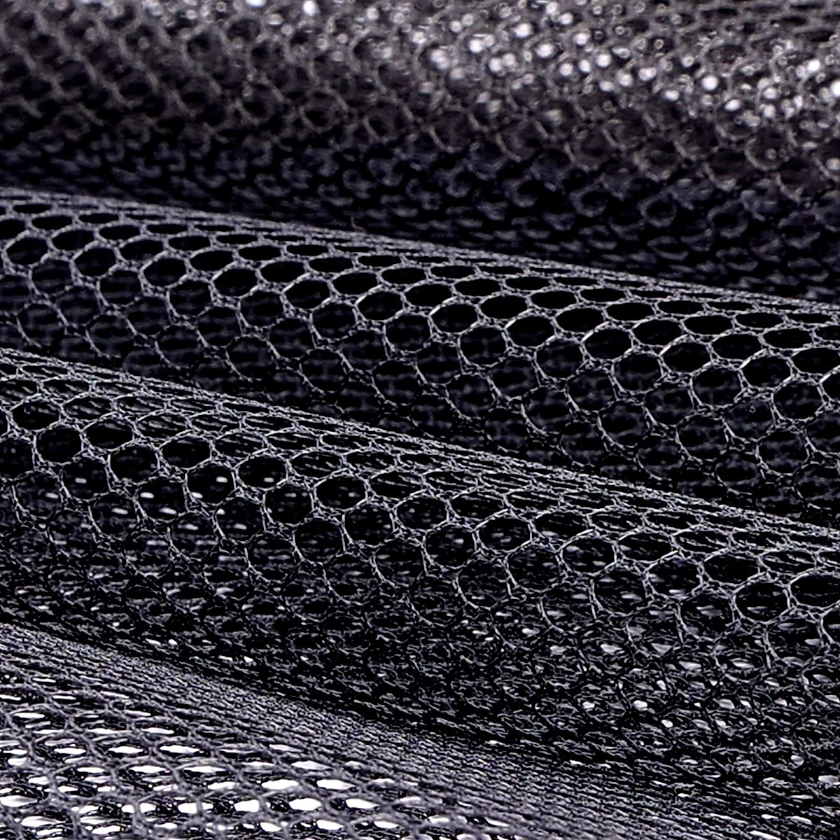 Pllieay 29.5 X 59 Inch Black Mesh Fabric Slightly Stretchy for Backpack Pocket and Straps, Netting Clothes, Netting Bag Shopping Bag