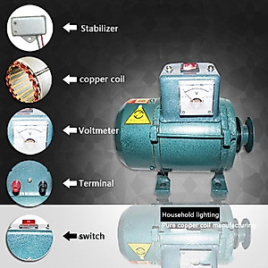 1000W/1800W/2200W Household Pure Copper Wire Permanent Magnet Generator Permanent Magnet Brushless Generator 220V Voltage Stable Frequency Household Pure Copper Wire (Color : 2200w) (Color : 1000w)