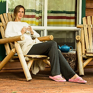 Acorn Women's Spa Thong Slippers with Cloud Contour Comfort - Arch Support and Plush Fluffy Terry Lining, Perfect for Beach, Camping, Poolside, or Bathroom Wear, Periwinkle, 6.5 - 7.5