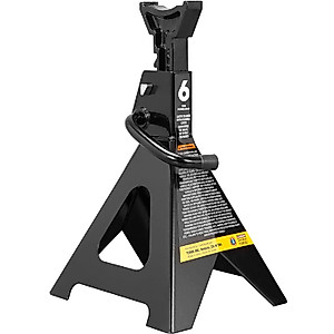BIG RED AT46002ABR Torin Double Locking Steel Jack Stands, 2 Pack, 6 Ton (12,000 lb), Black