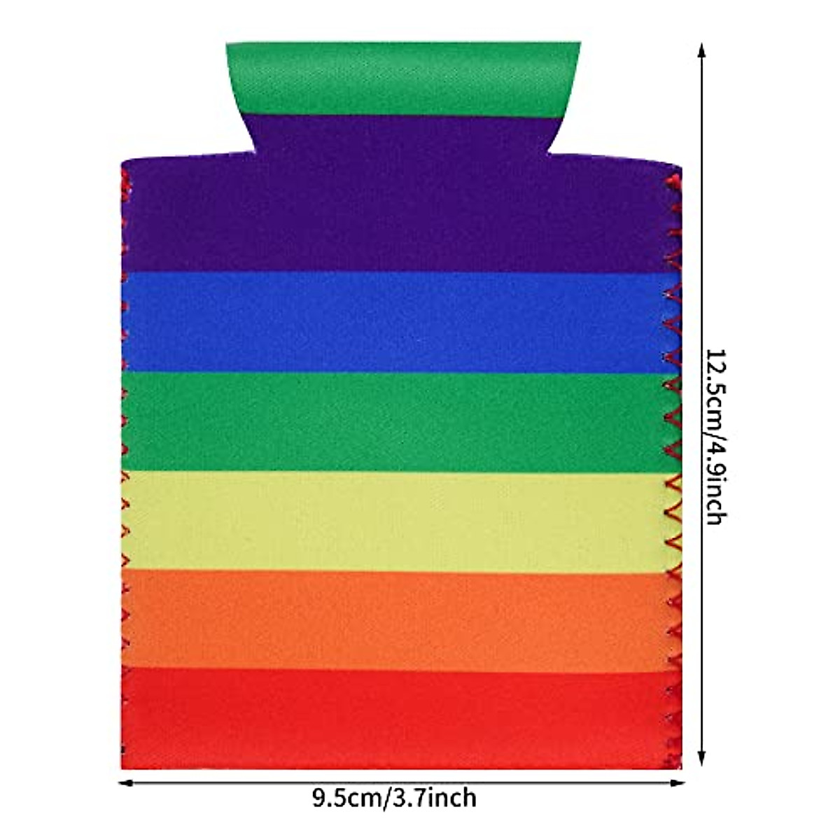 12 Pack Rainbow Can Sleeves Insulated Beer Can Coolers Sleeves Collapsible Neoprene Drink Coolies for Weddings Pride Parties