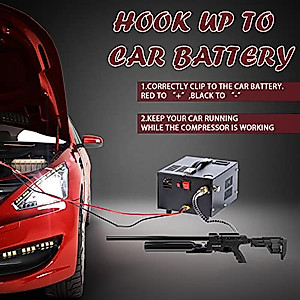 Portable pcp air compressor 4500psi 300bar 12v DC or 110v AC with power supply,oil&water free,high pressure PCP Compressor Pump for Air Gun and Paintball/Scuba Tank