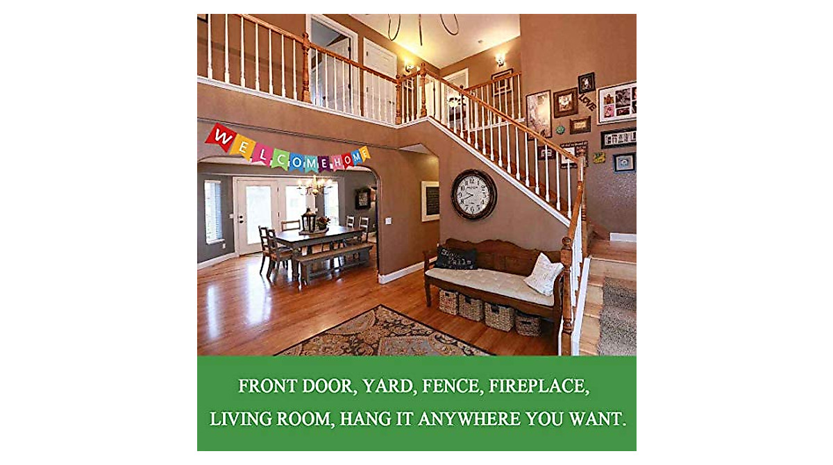 Welcome Home Banner - Colorful, Reusable & Easy to Hang
