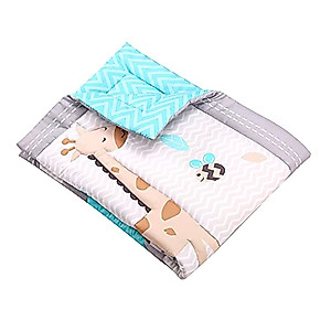 Baby Bees Animal Kingdom 4 Pieces Crib Bedding Sets for Boys and Girls | Baby Bedding Crib Set of Crib Sheet, Quilt, Dust Ruffle for Standard Size Crib