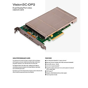 Datapath VisionSC-DP2 Dual Port 4K DisplayPort Capture Card