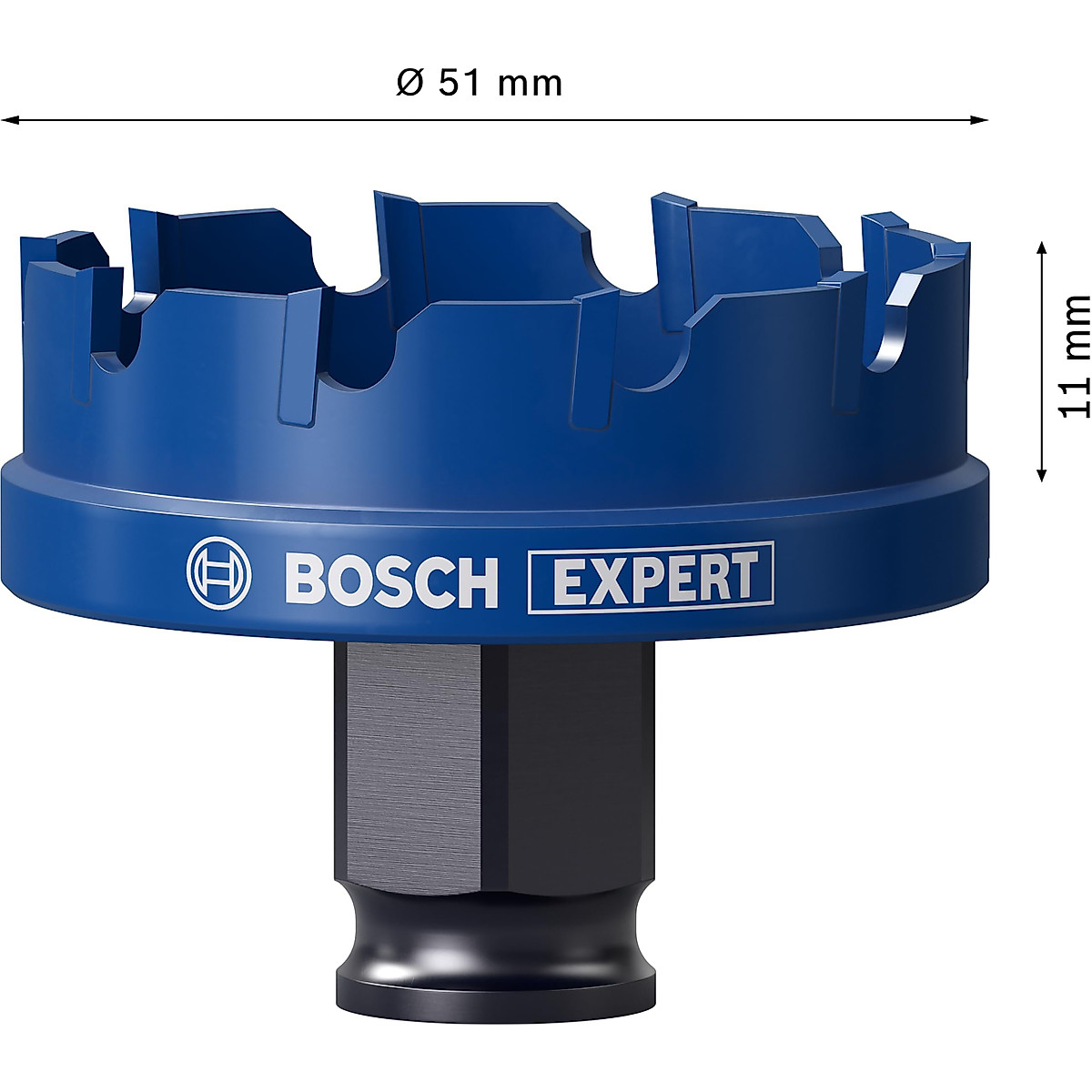 Bosch Professional 1x Expert Sheet Metal Hole Saw (Ø 51 mm, Accessories Rotary Impact Drill)