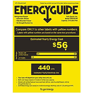 5.4 Cu. Ft. Frost-Free Refrigerator-Freezer, White