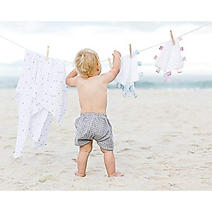 BABY SENSE Taglet Security Baby Blanket Lovey with Pacifier Tag | Soft, Soothing, Comfortable, Warm, Cozy | Unisex & Toddler | Durable & Machine Washable (Pink)