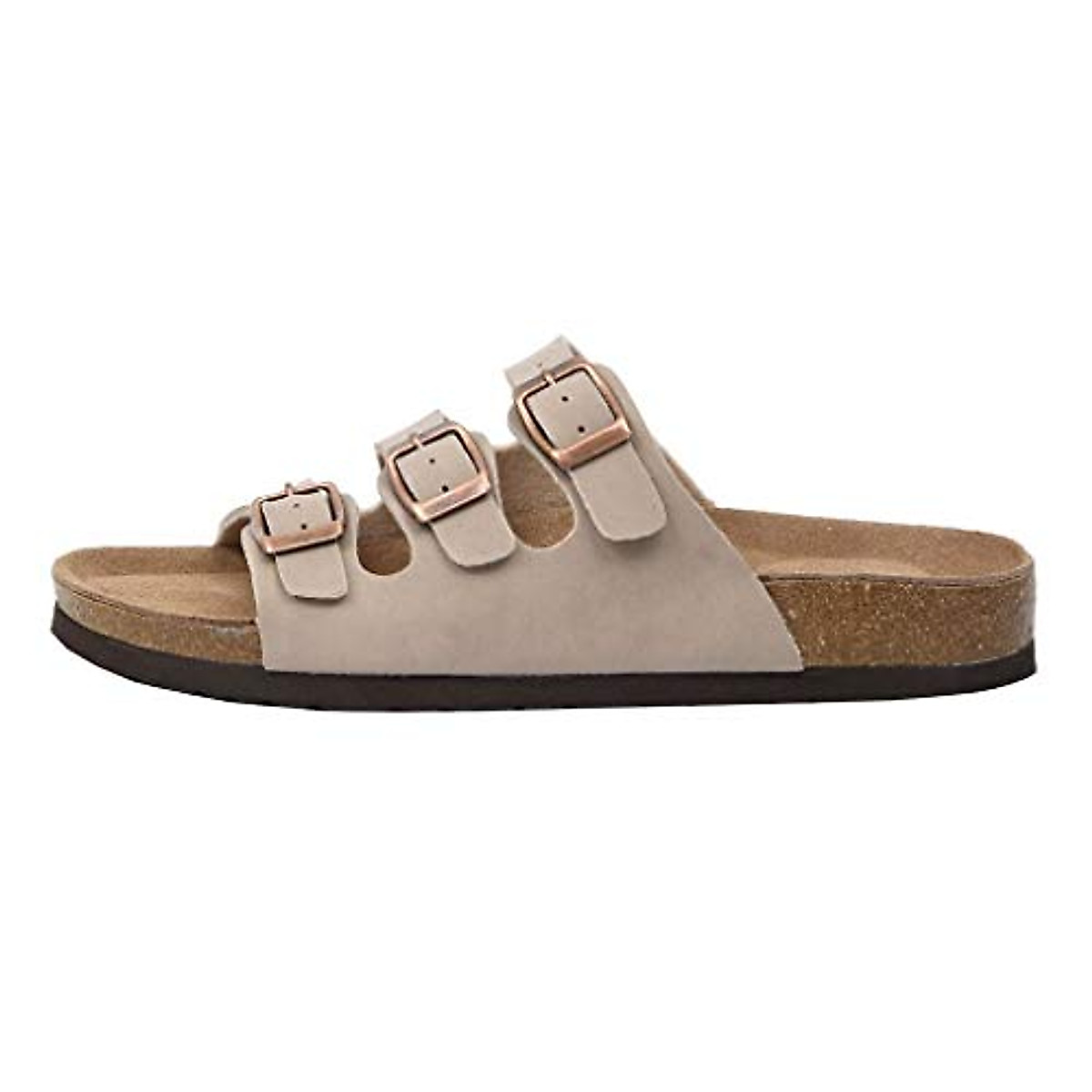 CUSHIONAIRE Women's Lela Cork footbed Sandal with +Comfort, STONE 11
