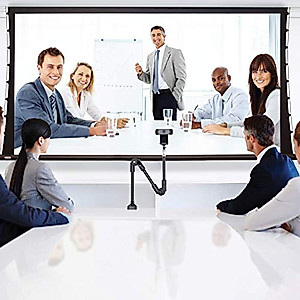 KDD Webcam Stand Camera Mount with Phone Holder, 25 Inch Foldable Flexible Gooseneck Cell Phone Clamp & Table Projector Mount, for Logitech C922 C930e C920S C920 C960 Brio 4K, Gopro Hero 8 7 6 5