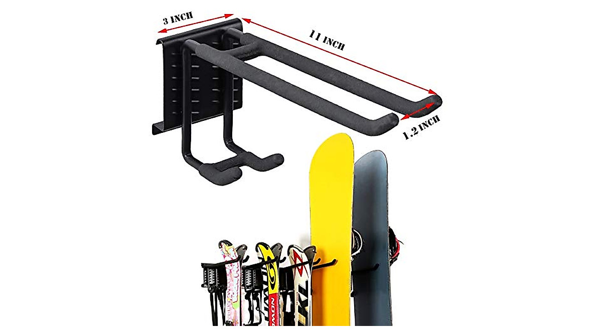 WALMANN Wall Mount Tool Organizer, Ski Wall Rack, Garage Storage Rack ...