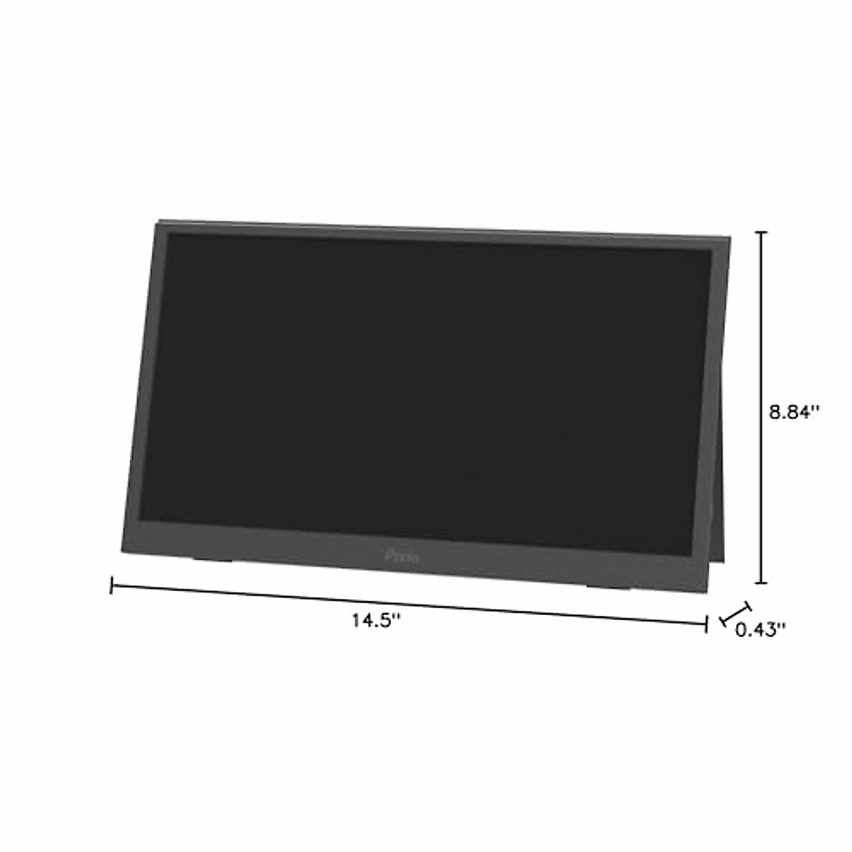 Pixio PX160 Portable Monitor 15.6 inch 60Hz Refresh Rate FHD 1080p Resolution IPS Panel HDR Screen Cover Stand USB-C HDMI Display for Laptop, PC, Console, Phone