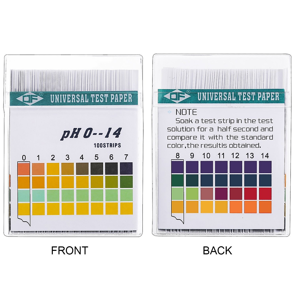 Plastic pH Test Strips, Universal pH 0-14, Test Paper Extensive Test Paper Litmus pH Test with Storage Case for Test Body Acid Alkaline pH Level Skin Care Aquariums Drinking Water (200)