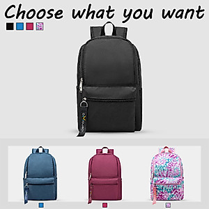 OMOUBOI Small Causal Daypack Travel Laptop Backpack Fits 14" Laptop School Backack for Women Men (Black)