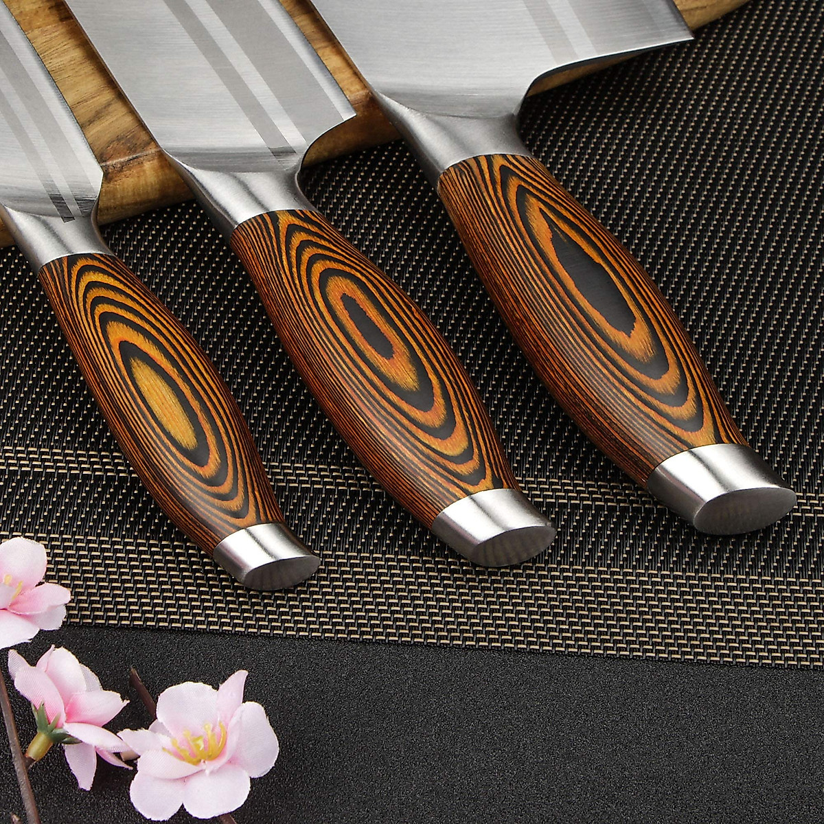 MSY BIGSUNNY 8" Bread Knife Serrated Kitchen Knife of German Steel – Ergonomic Handle – Razor Sharp Blade for Slicing Breads Cakes and Large Fruits