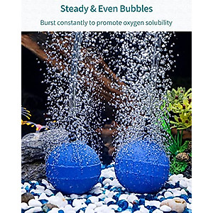 Pawfly Aquarium Air Stone Bubbler 2 Inch Ball-Shape Bubble Release Tool Oxygen Diffuser for Air Pumps Fish Tanks Buckets Ponds and DWC Reservoirs, 4 Pack