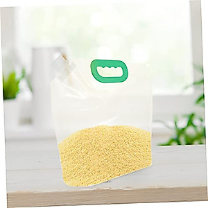 Cabilock 30 Pcs Transparent Grain Bag Food Storage Bags Rice Grain Sealed Bags Kitchen Storage Canister Stand up Grain Seal Bag Rice Cereal Clear Nozzle Bags Tea Bag Dry Food Household