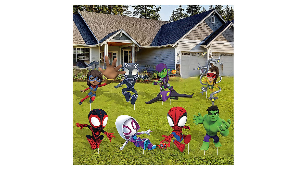 Spidey Friends Party Supplies - 8PCS Yard Signs Set
