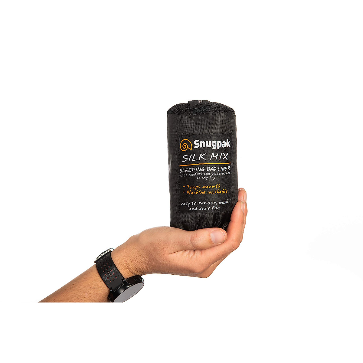 Snugpak Silk Sleeping Bag Liner with Stuff Sack, Heat Management for Hot or Cold Climates, Black